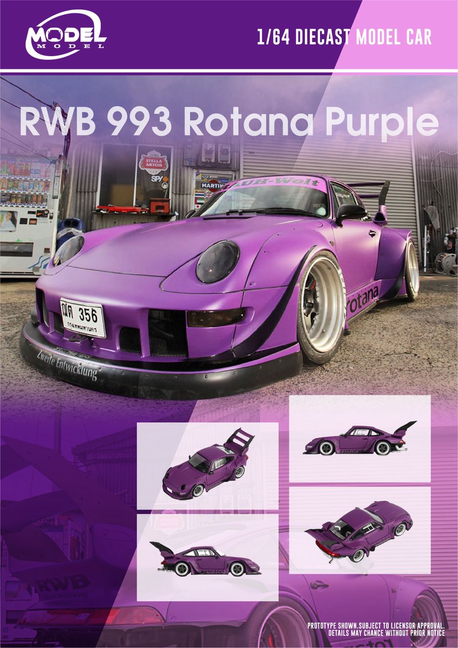 ModelModel 1:64 RWB 993 Rotana Purple [2 Versions] – CarBro MC