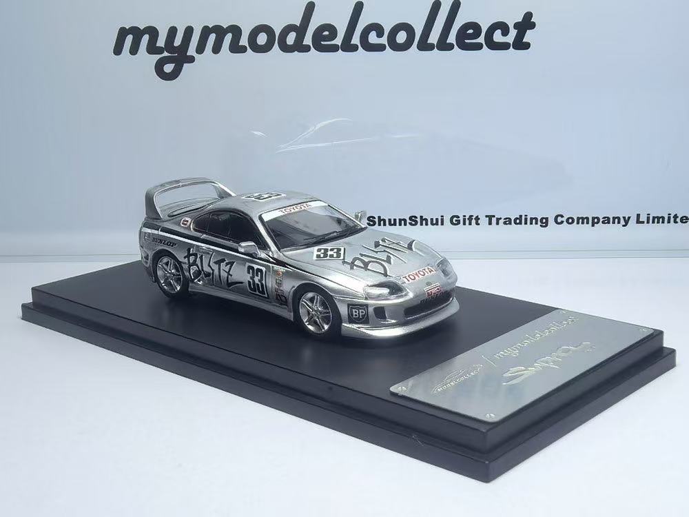 Model Collect 1:64 Toyota Supra JZA80 Silver BLiTZ Livery MC640020C ...