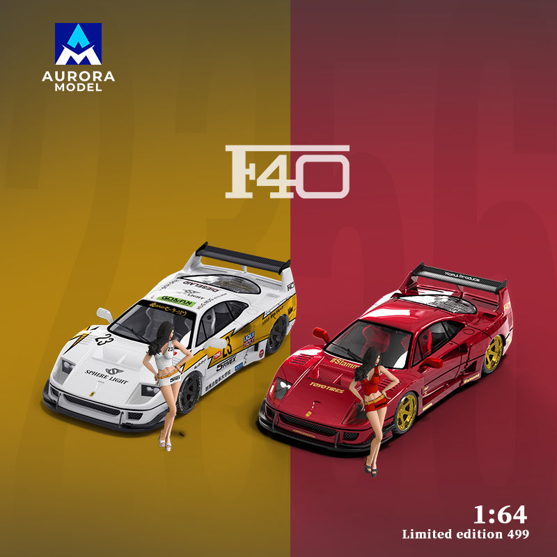 Aurora Model 1:64 AMFF40R Ferrari F40 [Doll Version] (2 Colors) – CarBro MC